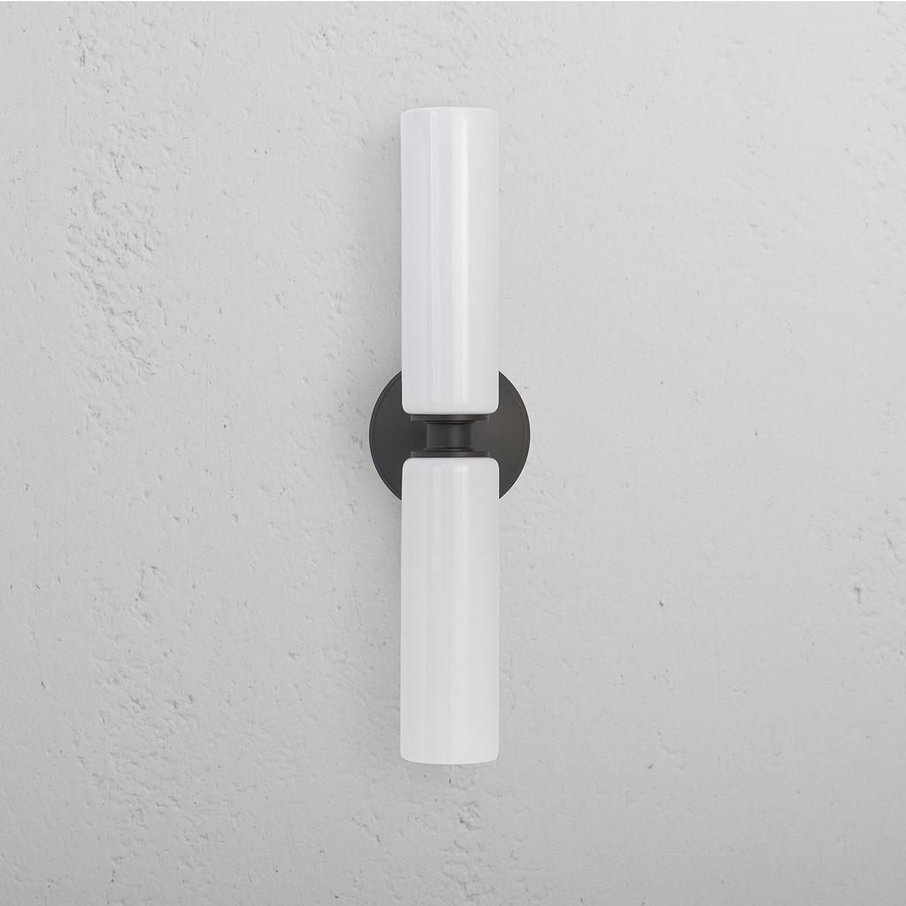 Claremont Medium Wall Light Fine Porcelain Bronze Black | Lighting