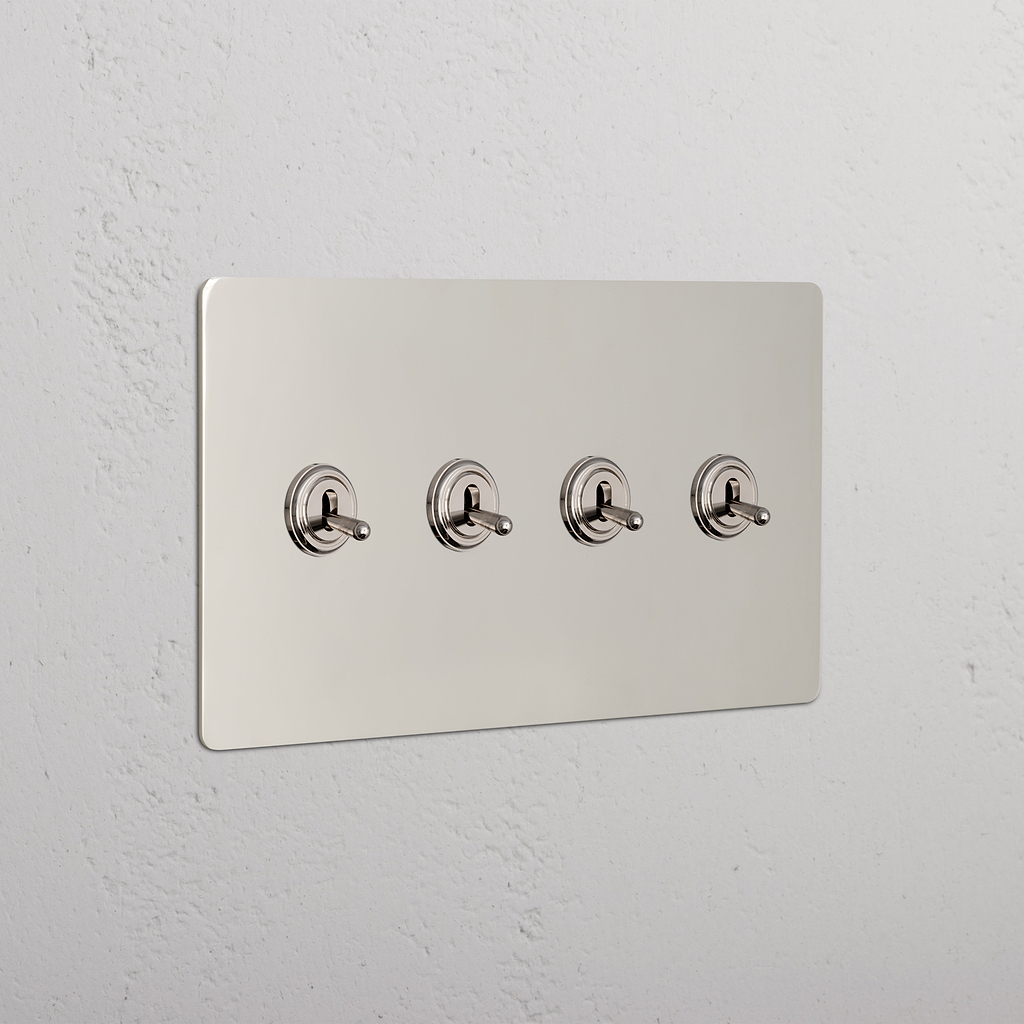 Kew 4G Toggle Switch Polished Nickel | Switches & Dimmers