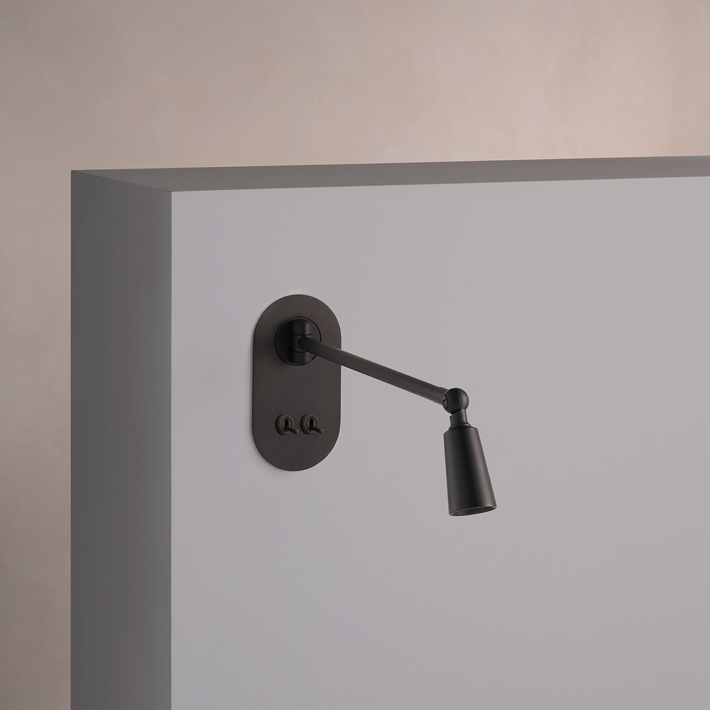 Sloane 2G Toggle Switch Reading Light Bronze Black | Wall Lights | Lighting
