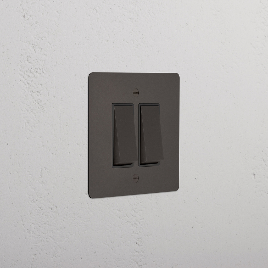 2G Two Way Rocker Switch Bronze Black | Switches & Dimmers