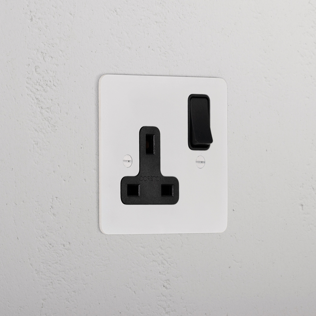 Single Socket Paintable Black | Sockets & Modules