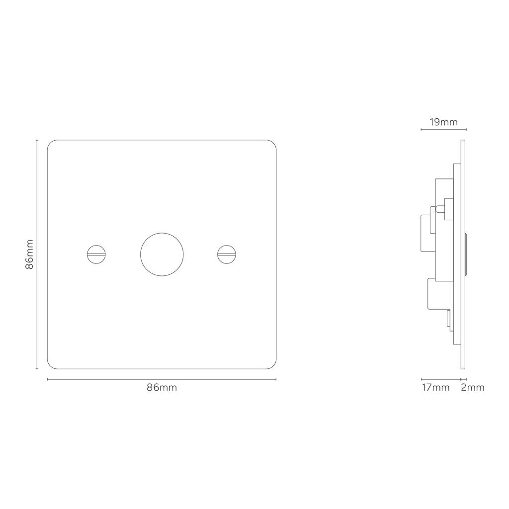 Single Flex Outlet Antique Brass Black | Sockets & Modules