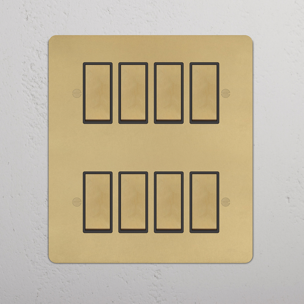 8G Two Way Rocker Switch Antique Brass Black | Switches & Dimmers
