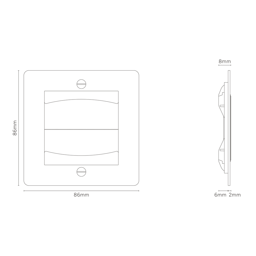 Single Brush Plate Antique Brass Black | Sockets & Modules