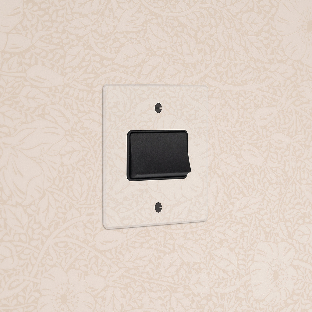 Single Fan Isolator Switch Clear Black | Switches & Dimmers