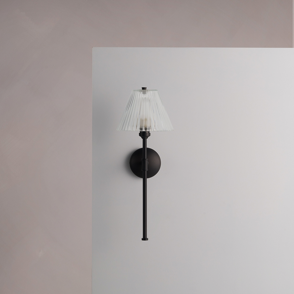 Cotswold Wall Light Fluted Glass Bronze Black | Lighting