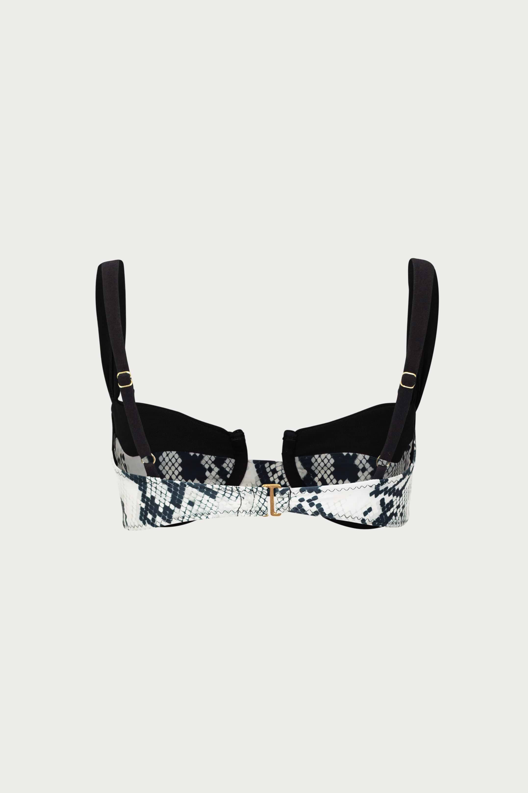 SAME Western Underwire Top | Python/Black | Women's Swimwear