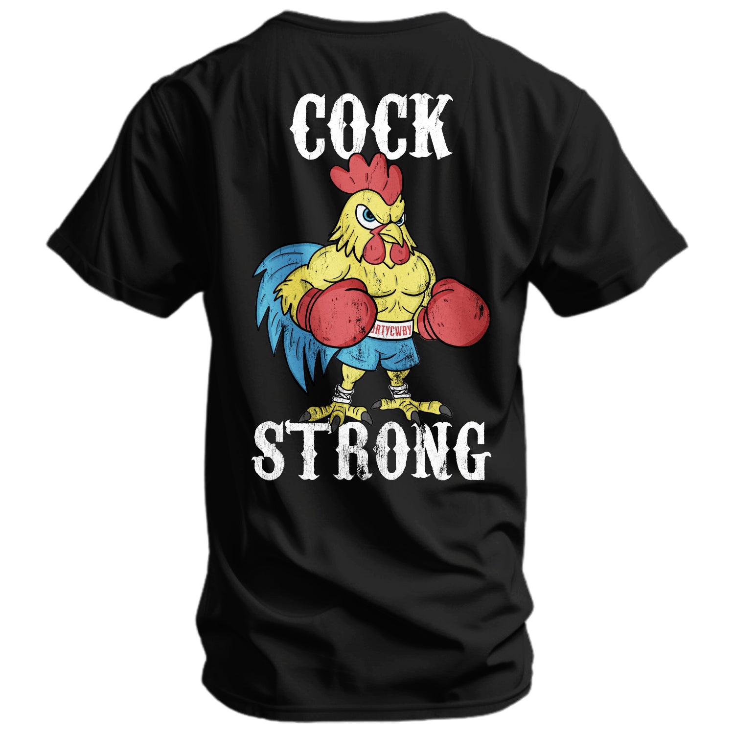 Boxing Chicken Men's T-Shir by Dirty Cowboy Manufacturing