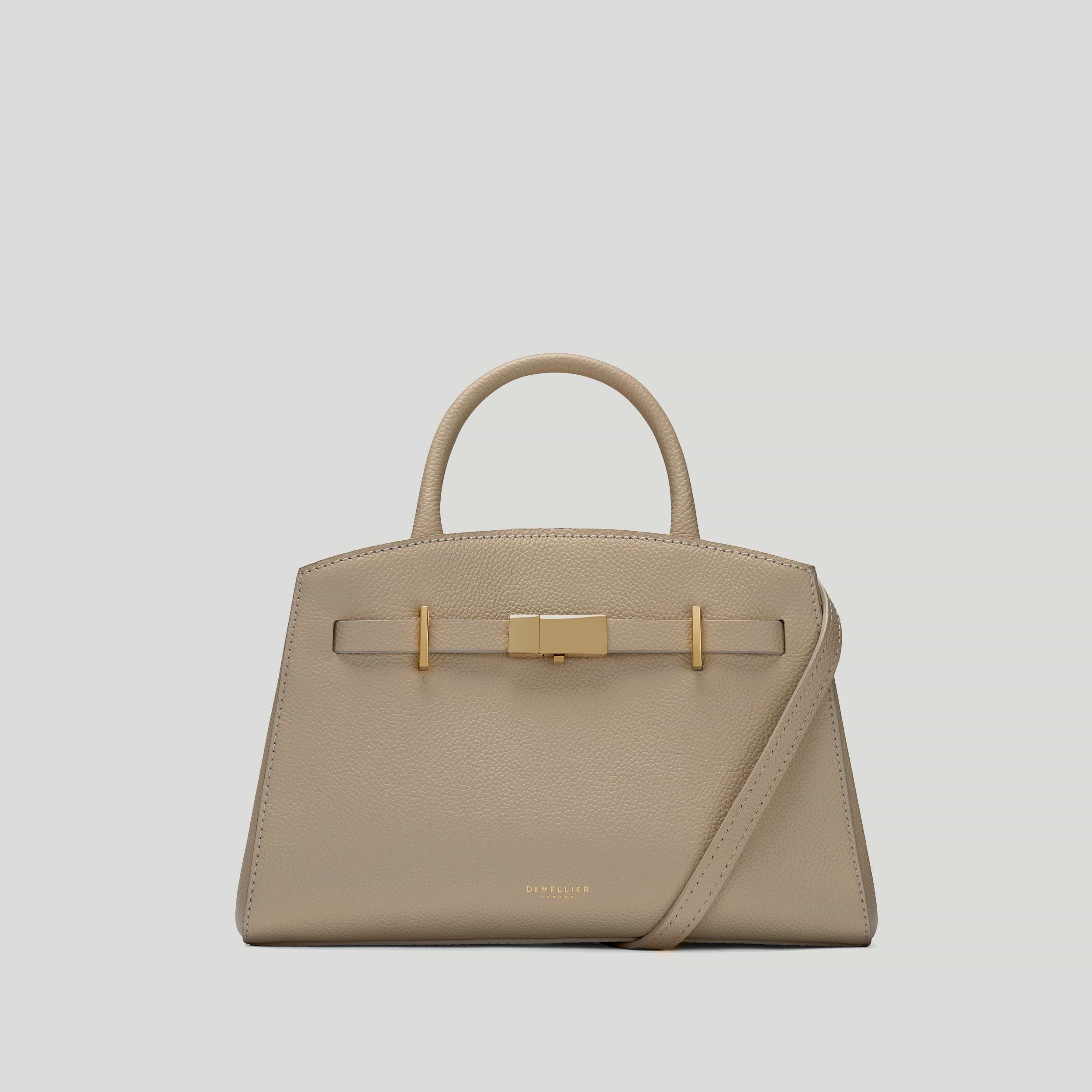The Small Hudson | Light Taupe Small Grain | DeMellier