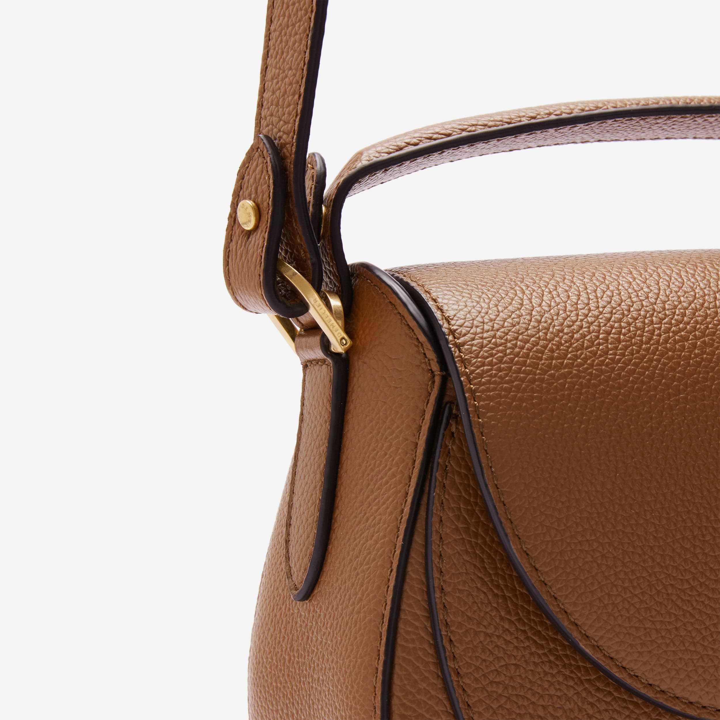 The Siena Saddle | Tan Small Grain | Demellier