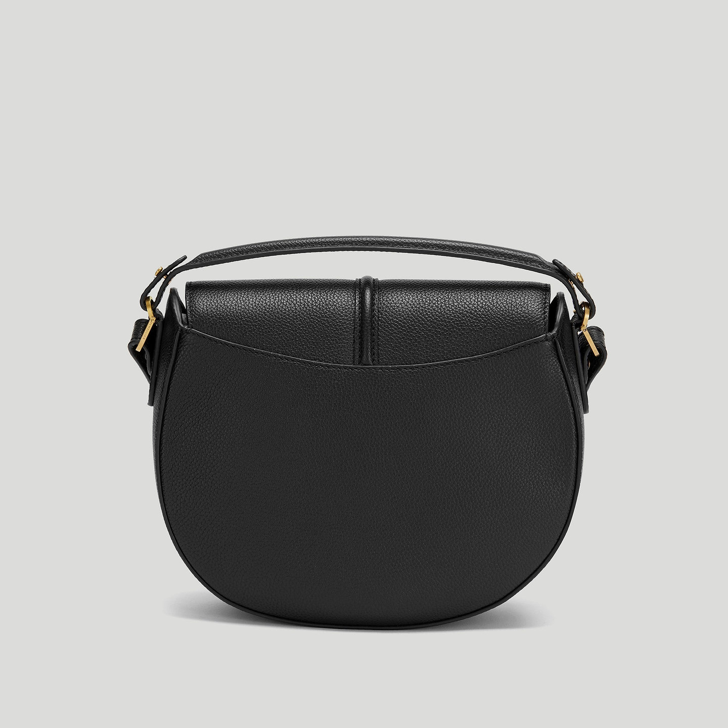 The Siena Saddle | Salt & Pepper Canvas Black Small Grain | DeMellier