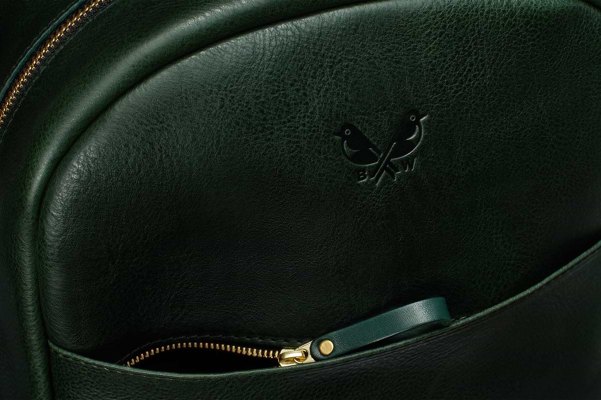 Bennett Winch x 24H Le Mans Leather Backpack | British Racing Green