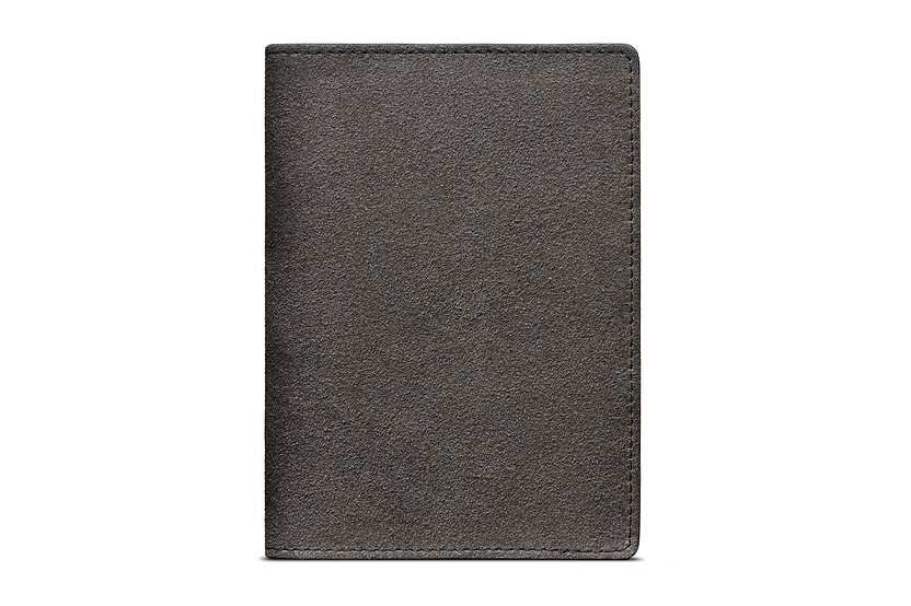 Grey Suede Passport Wallet for Men | Designer Passport Holder – Bennett ...