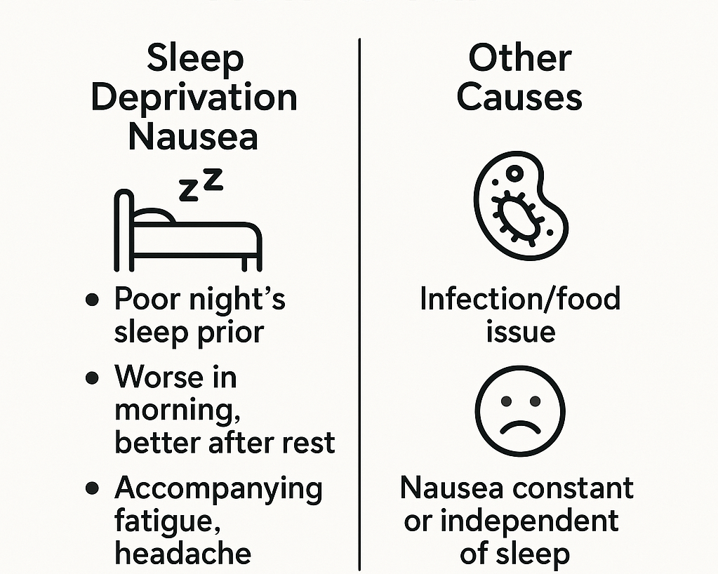 Can lack of sleep cause nausea? Nausea and Sleep Deprivation Can lack of sleep cause nausea? Nausea and Sleep Deprivation