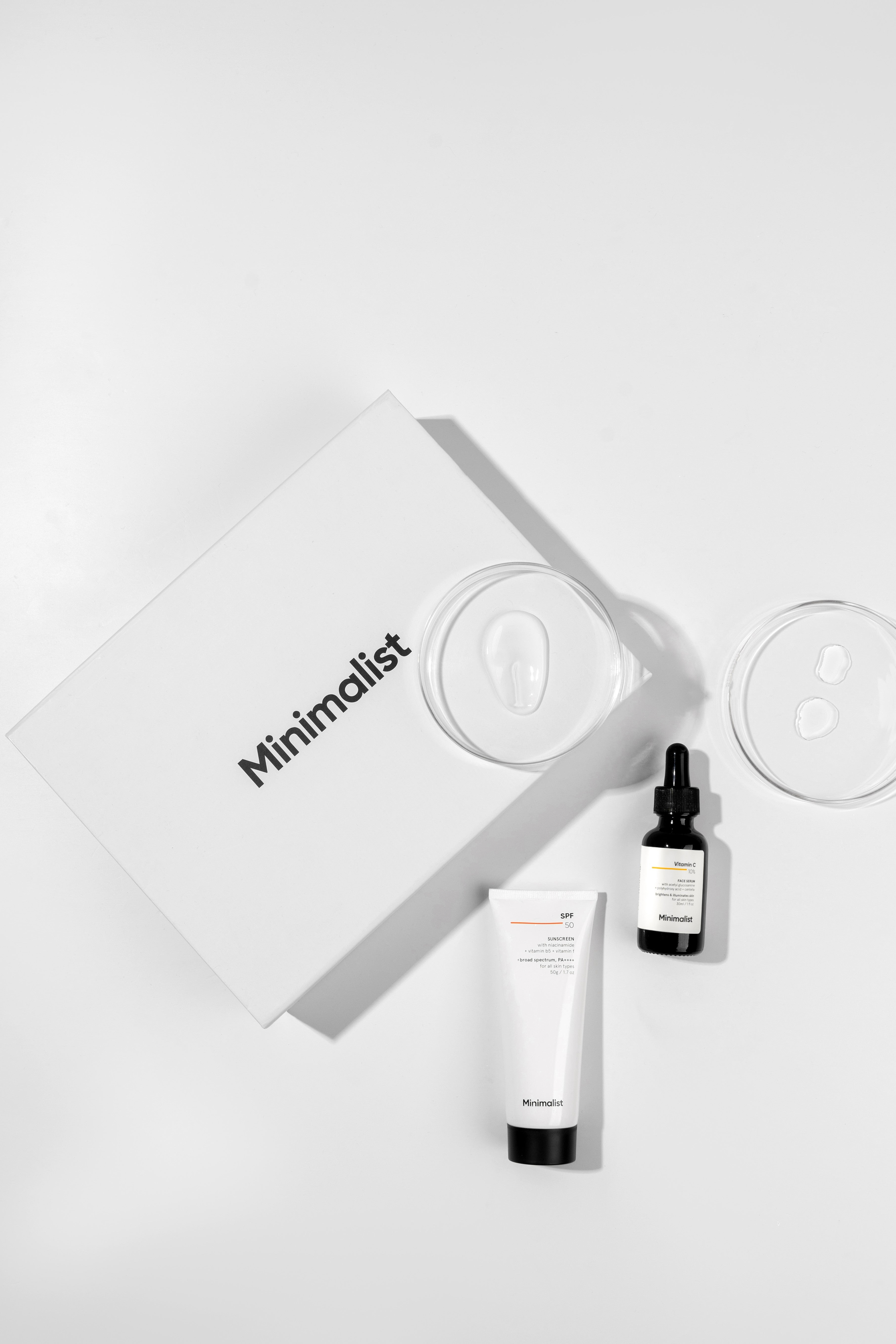 Minimalist Brightening & Sun Protection Skincare Gift Set with Vitamin ...