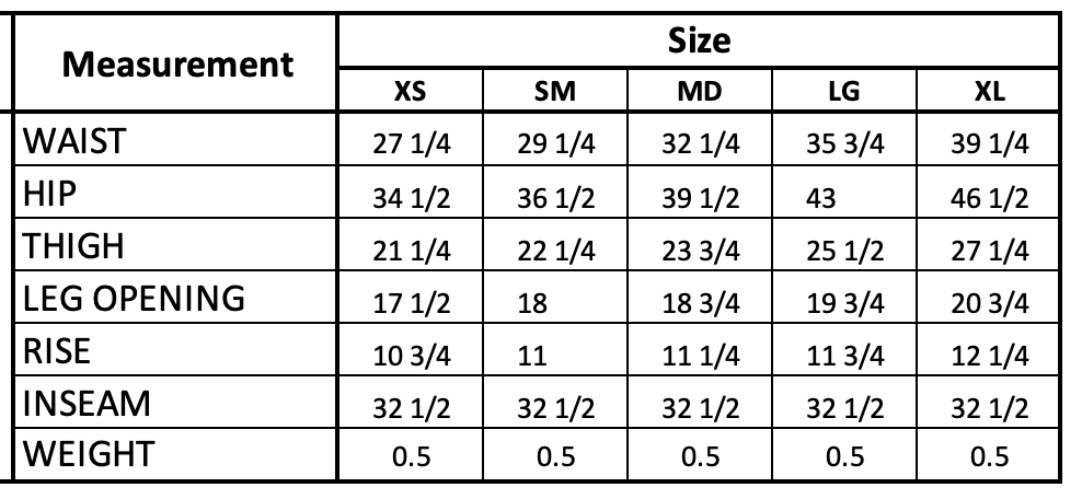 cruz-performance-twill-bootcut-pant-size-chart – Anatomie