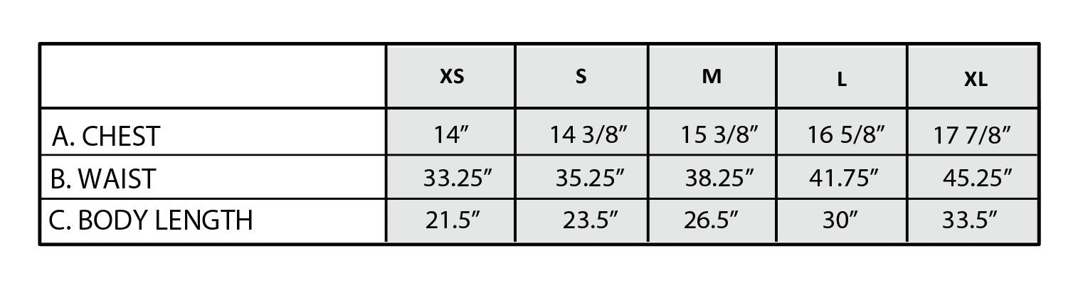 Cora Puffer Jacket Size Chart – Anatomie