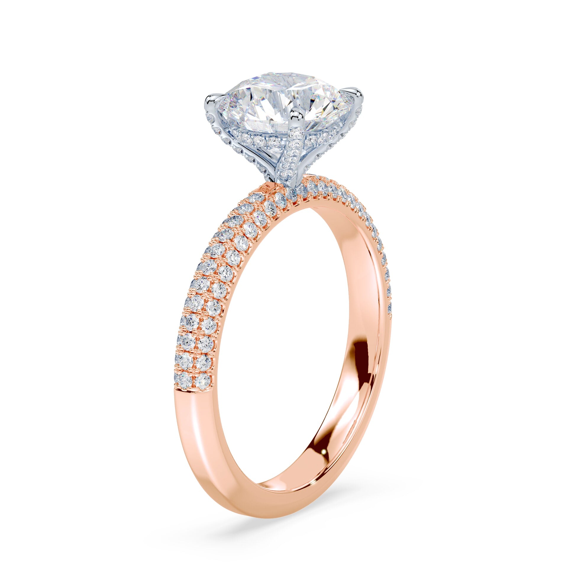 Two Tone Rose Gold Engagement Rings | Plum Diamonds