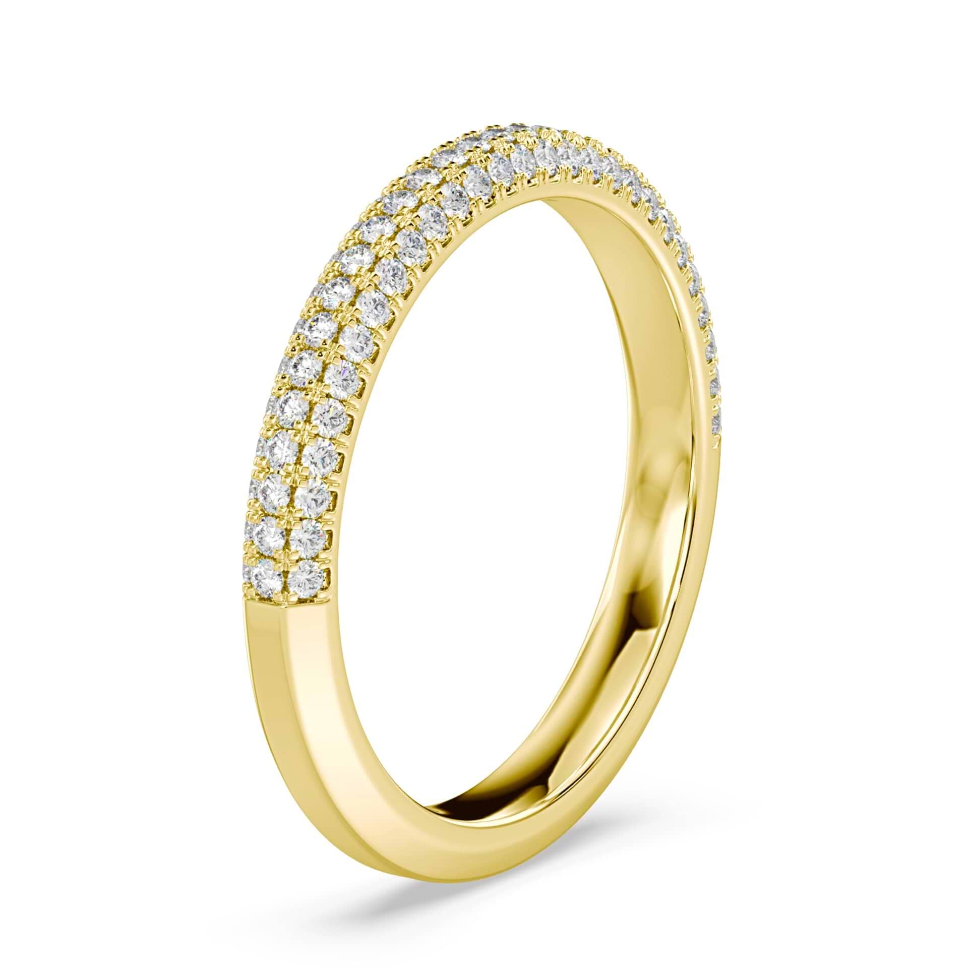 Lab Diamond Pave Wedding Bands – Plum