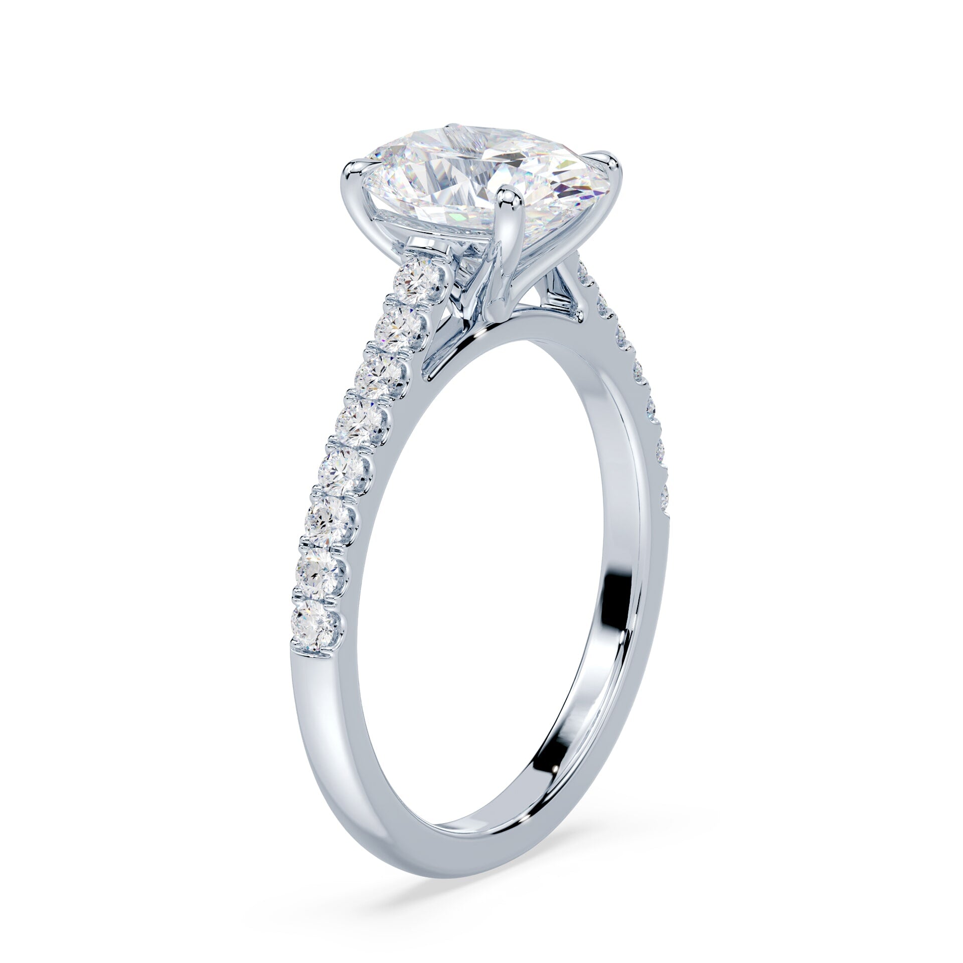 Oval Cathedral Engagement Ring Collection – Plum