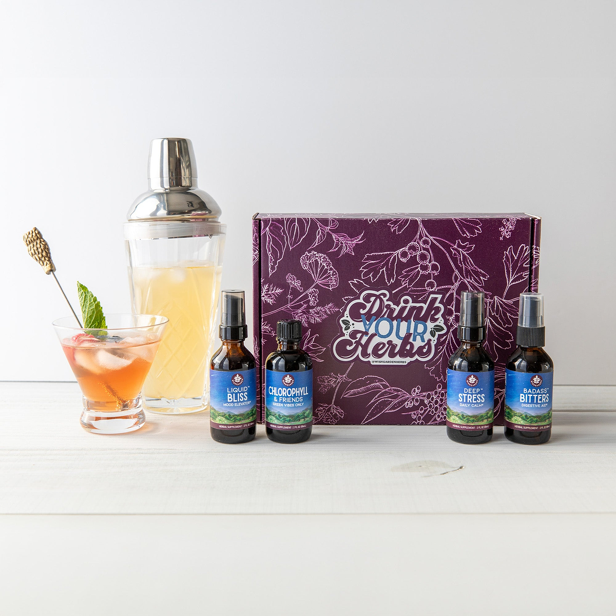 Herbal Mocktail Essentials Kit: Mixologists Ingredients for Sober ...