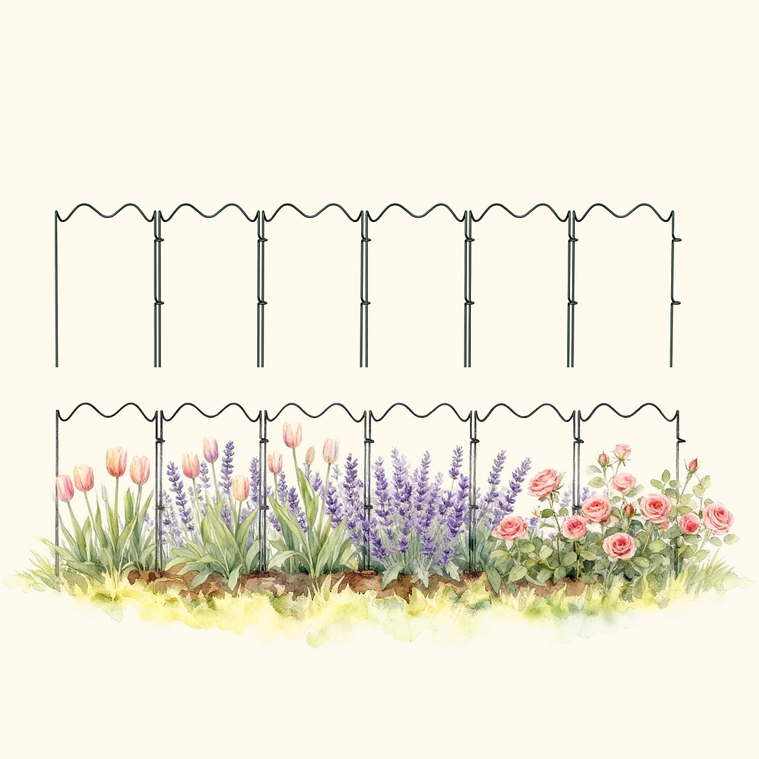 Wavy Border Plant Support (6 Pack) | Decorative Garden Edging