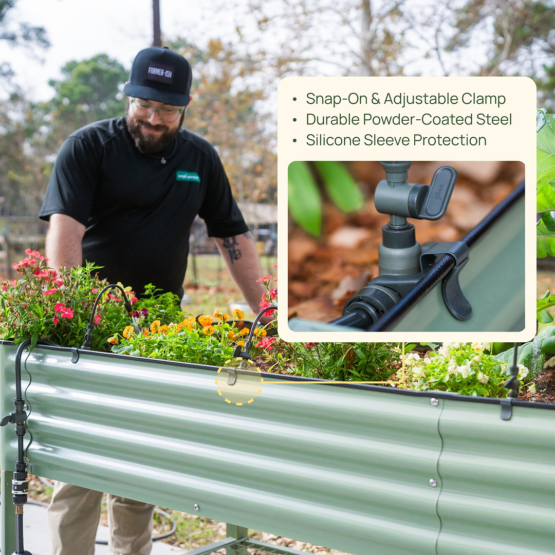 Clamp Set for Drip Irrigation Kit | Hose & Tubing Secure Hold