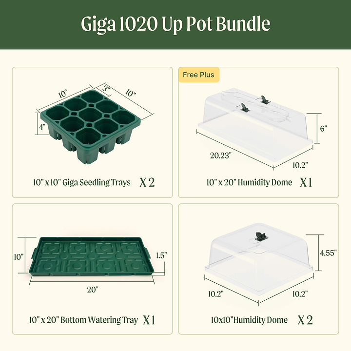 Giga 1020 Seedling Trays | Extra-Large Cells for Tomatoes & Peppers