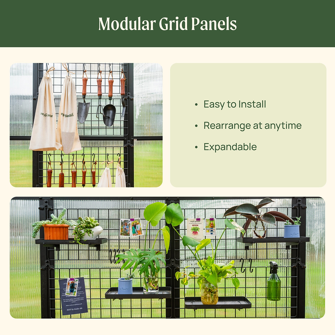 Greenhouse Hanging Grid System | Plant Trellis - Vego Garden