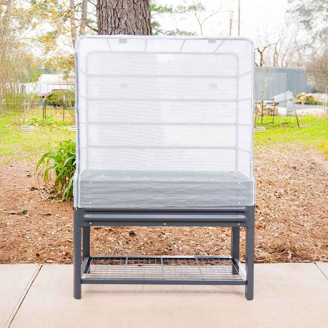 Elevated Garden Bed - 2' x 4' with Mesh Cover System