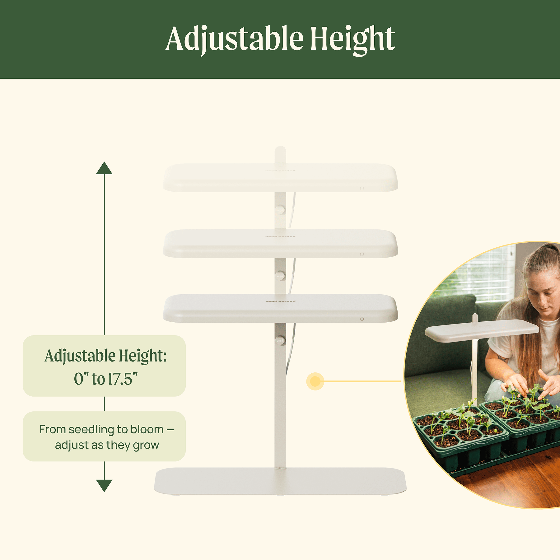Grow Light Stand for Seed Starting | Vego Garden