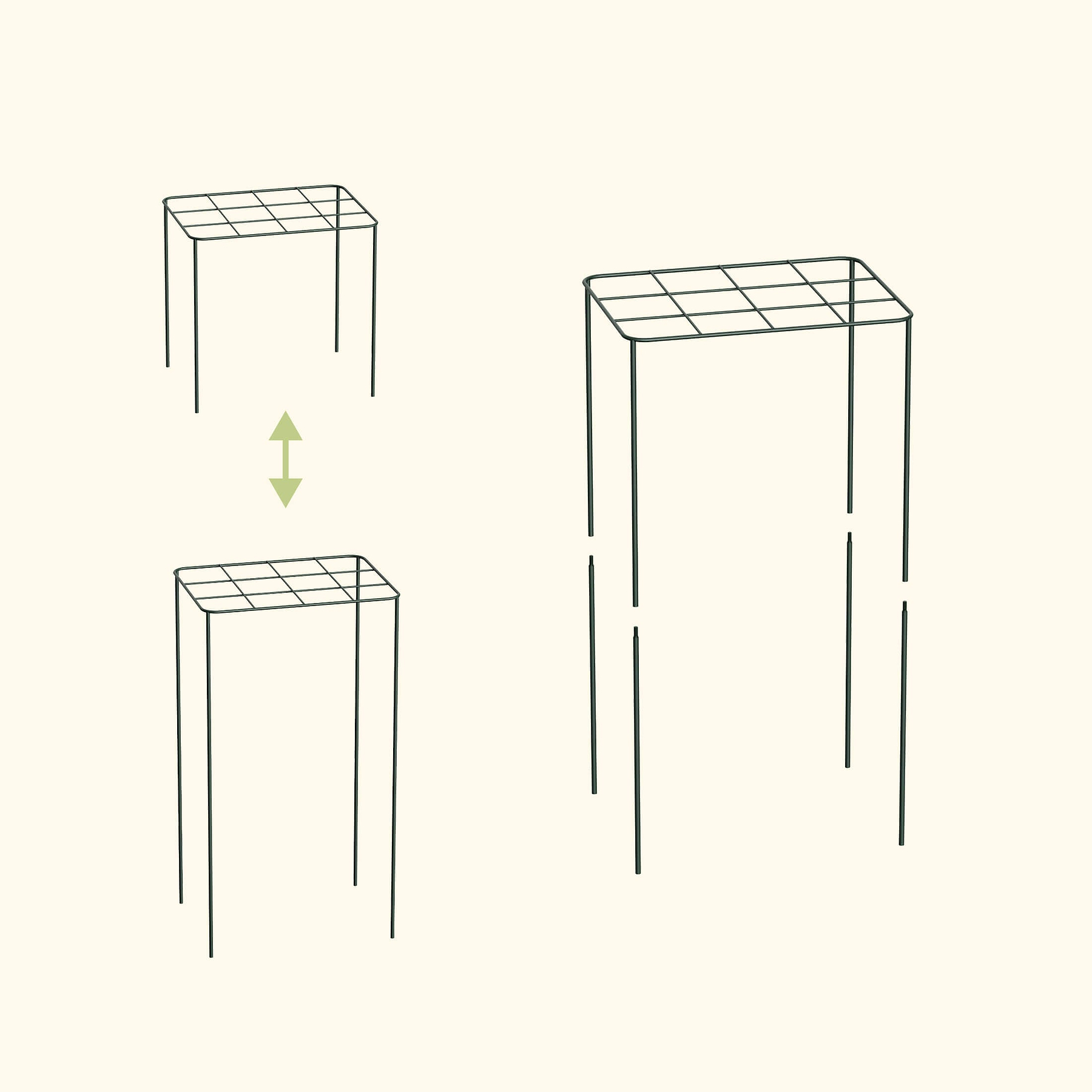 Vego Grow Through Support Grid (4 Pack) | Stable Garden Framework