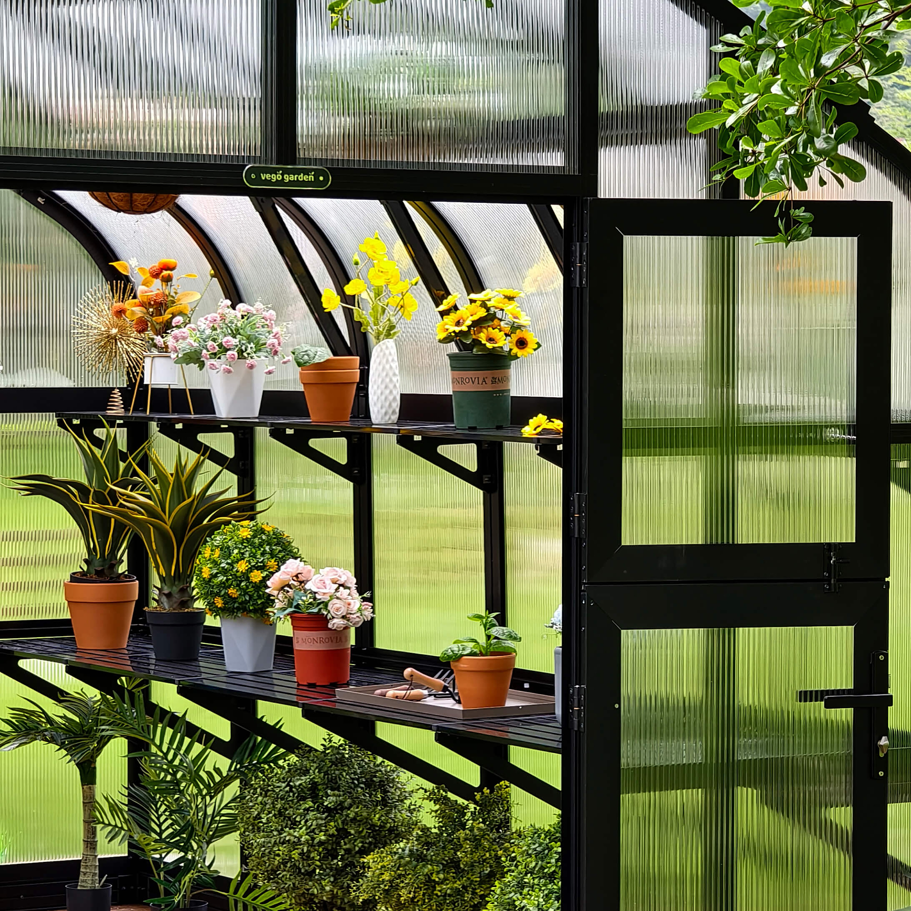 Vego Garden Fixed Bottom Shelf | Extra Greenhouse Storage & Workspace