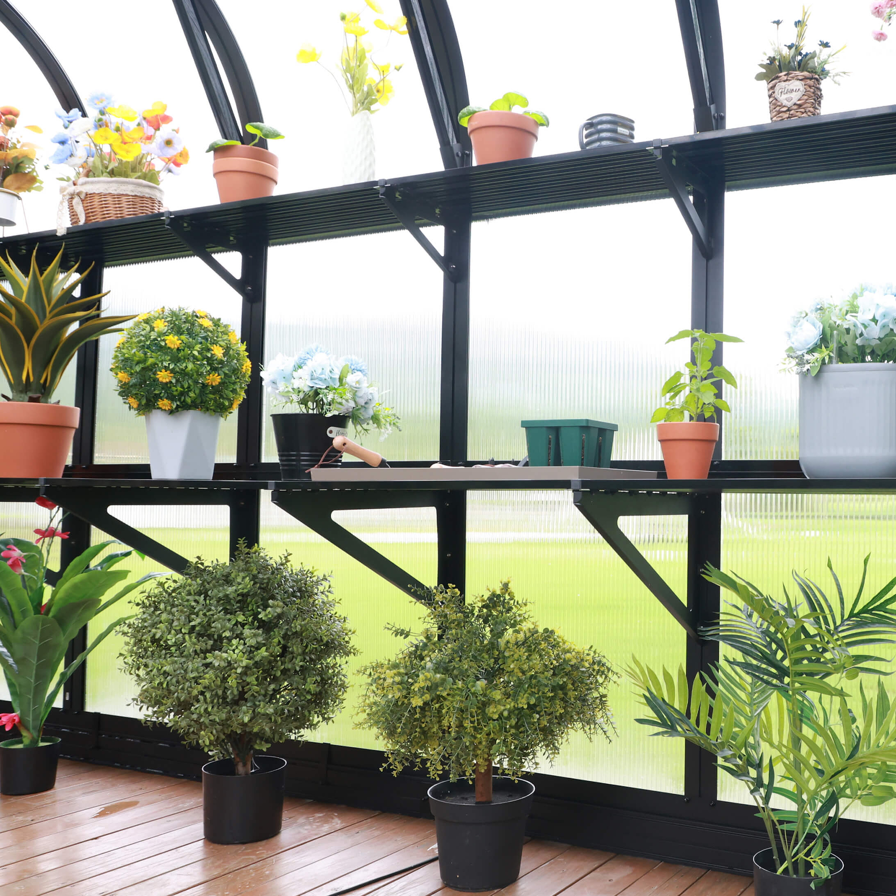 Vego Garden Fixed Bottom Shelf | Extra Greenhouse Storage & Workspace