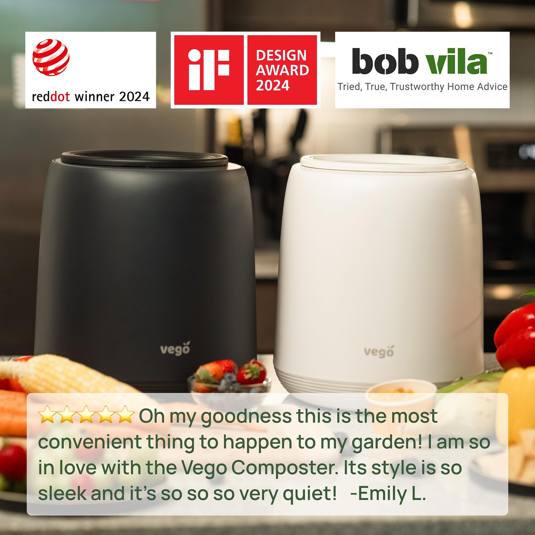 Vego Countertop Kitchen Composter – Vego Garden