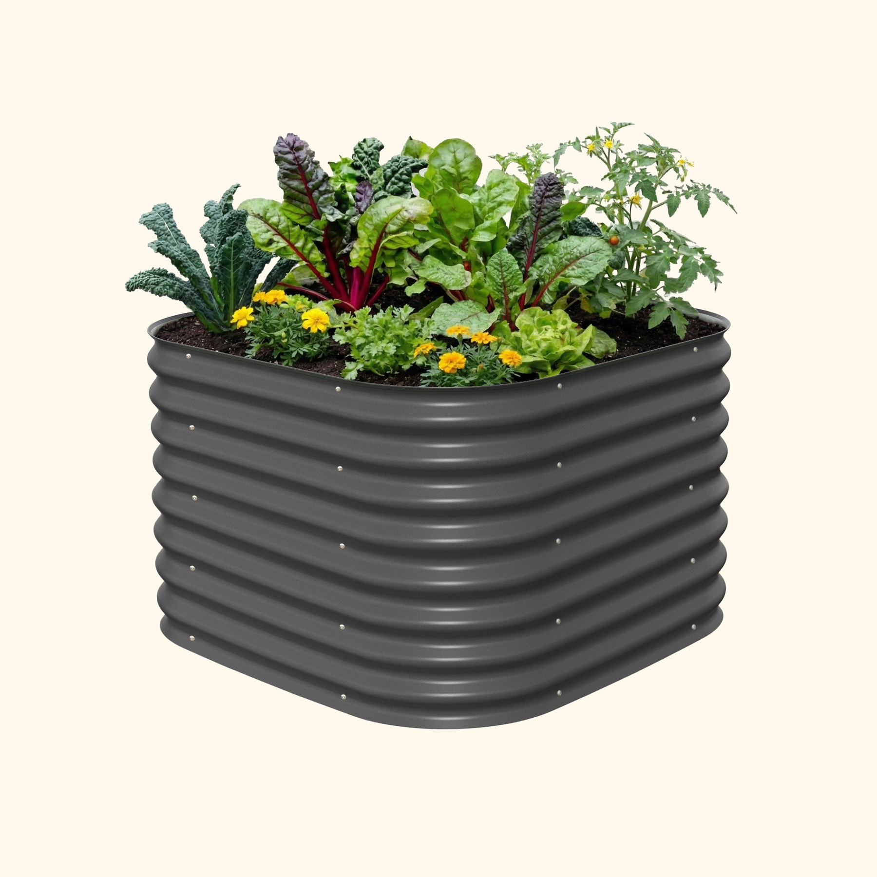 26" Tall 4 in 1 Modular Metal Raised Garden Bed Kit | Vego Garden