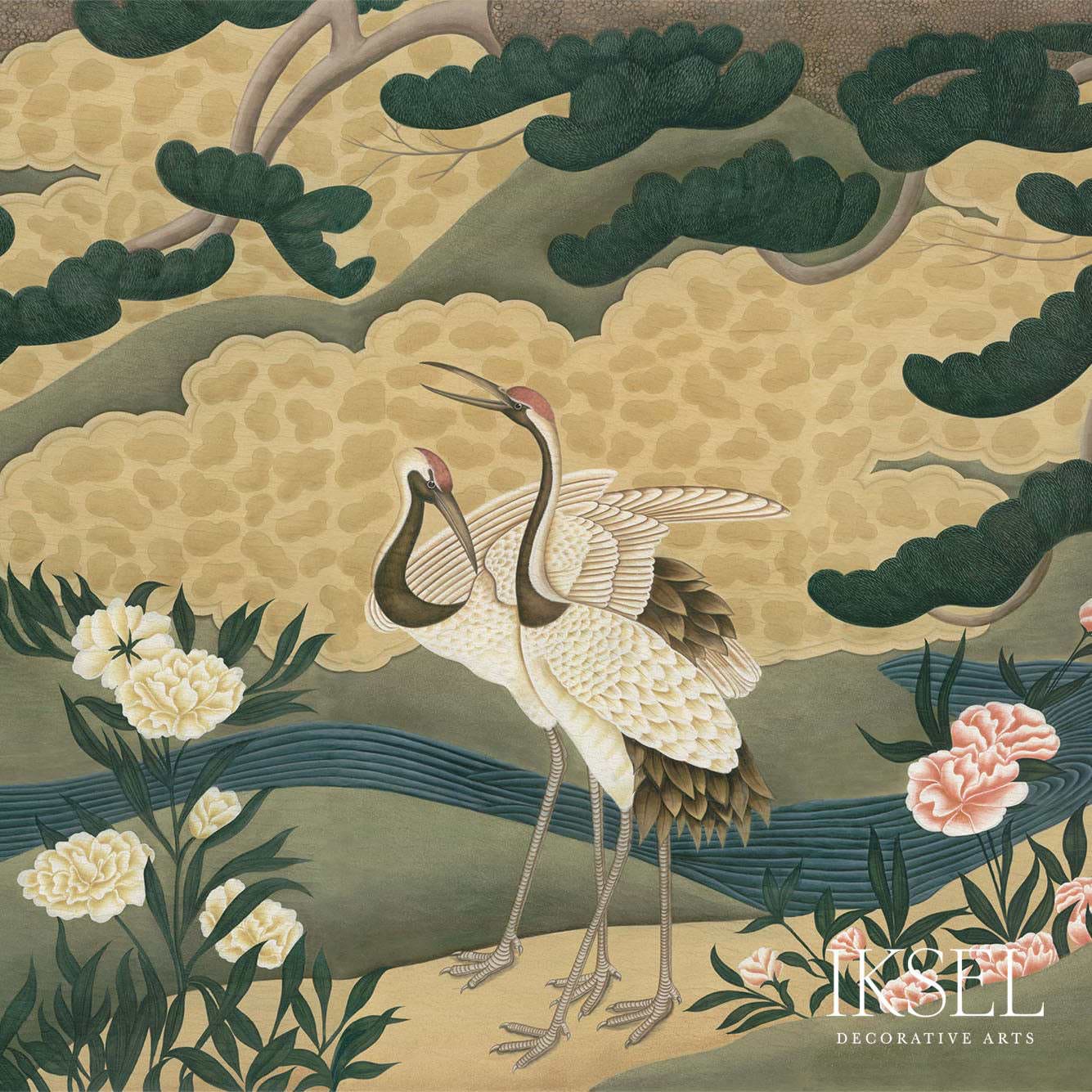 Japanese Cranes wallpaper from Iksel | Wallpaper Japanese Cranes SC106 ...