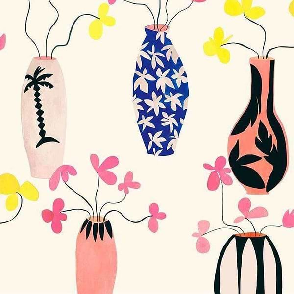 Lydia Delgado - Vase of Paradise behang Coordonne – Selected Wallpapers ...