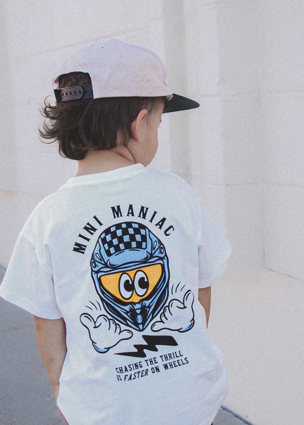 Mini Maniac T-Shirt - White | Little Trouble