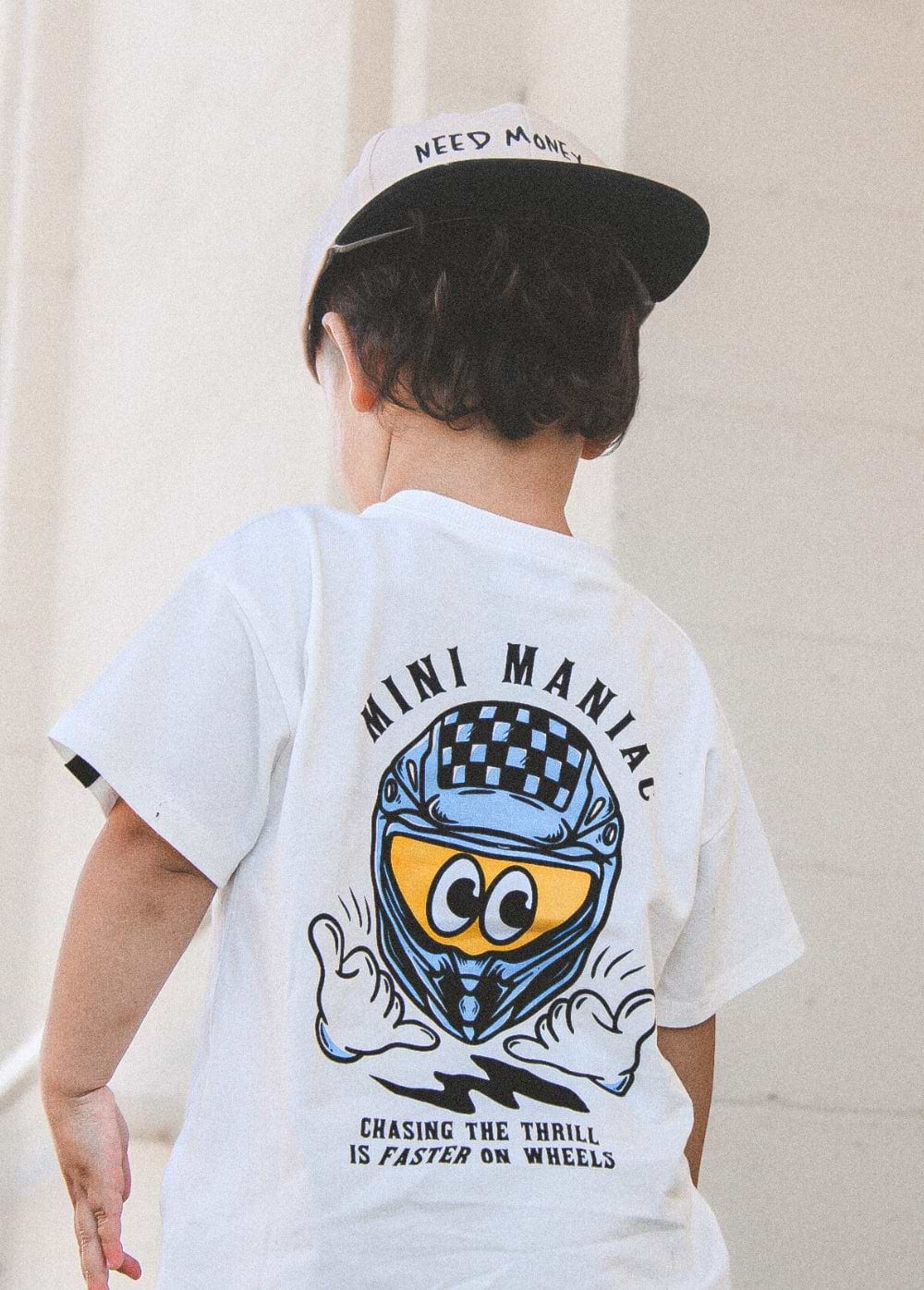 Mini Maniac T-Shirt - White | Little Trouble