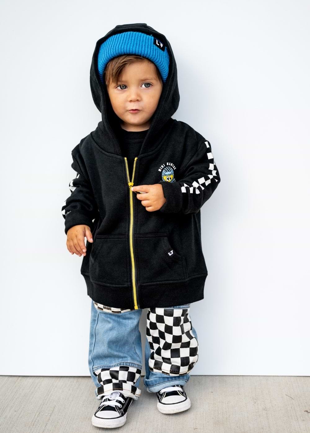 Mini Maniac Zip Hoodie - Little Trouble