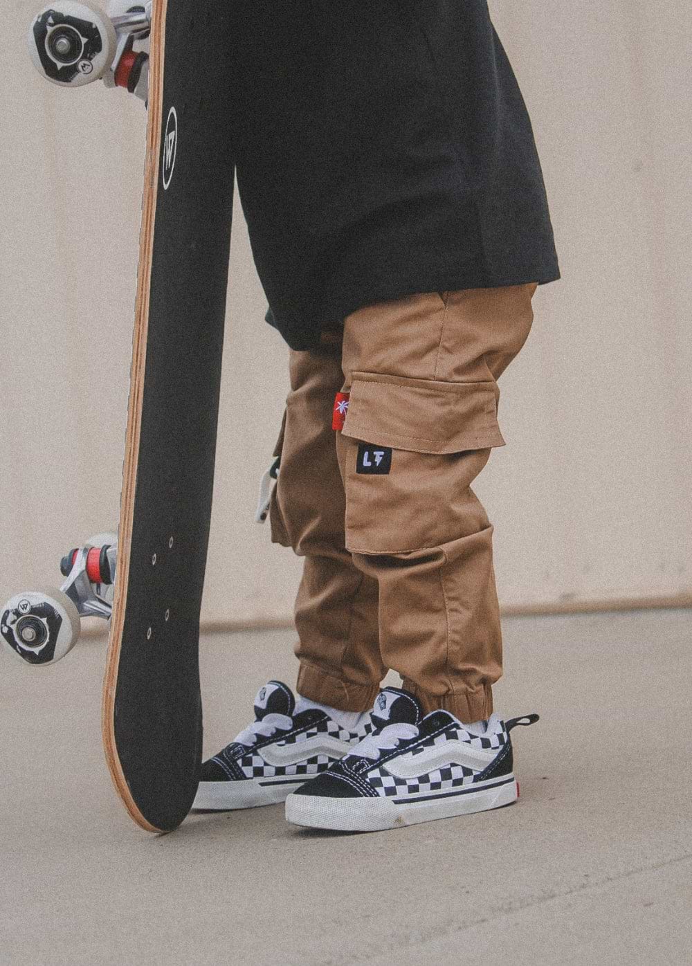 Little Trouble Khaki Cargo Pants