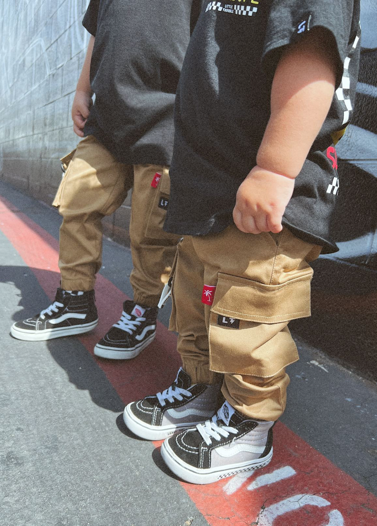 Little Trouble Khaki Cargo Pants