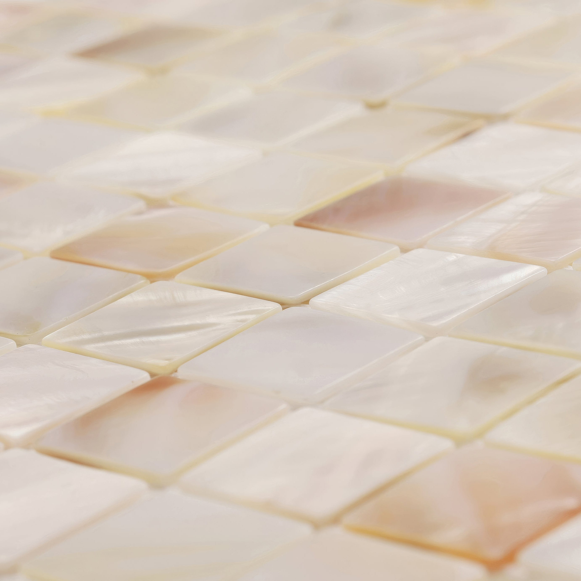 Natural 25mm Square Mother Of Pearl Mosaic Tiles