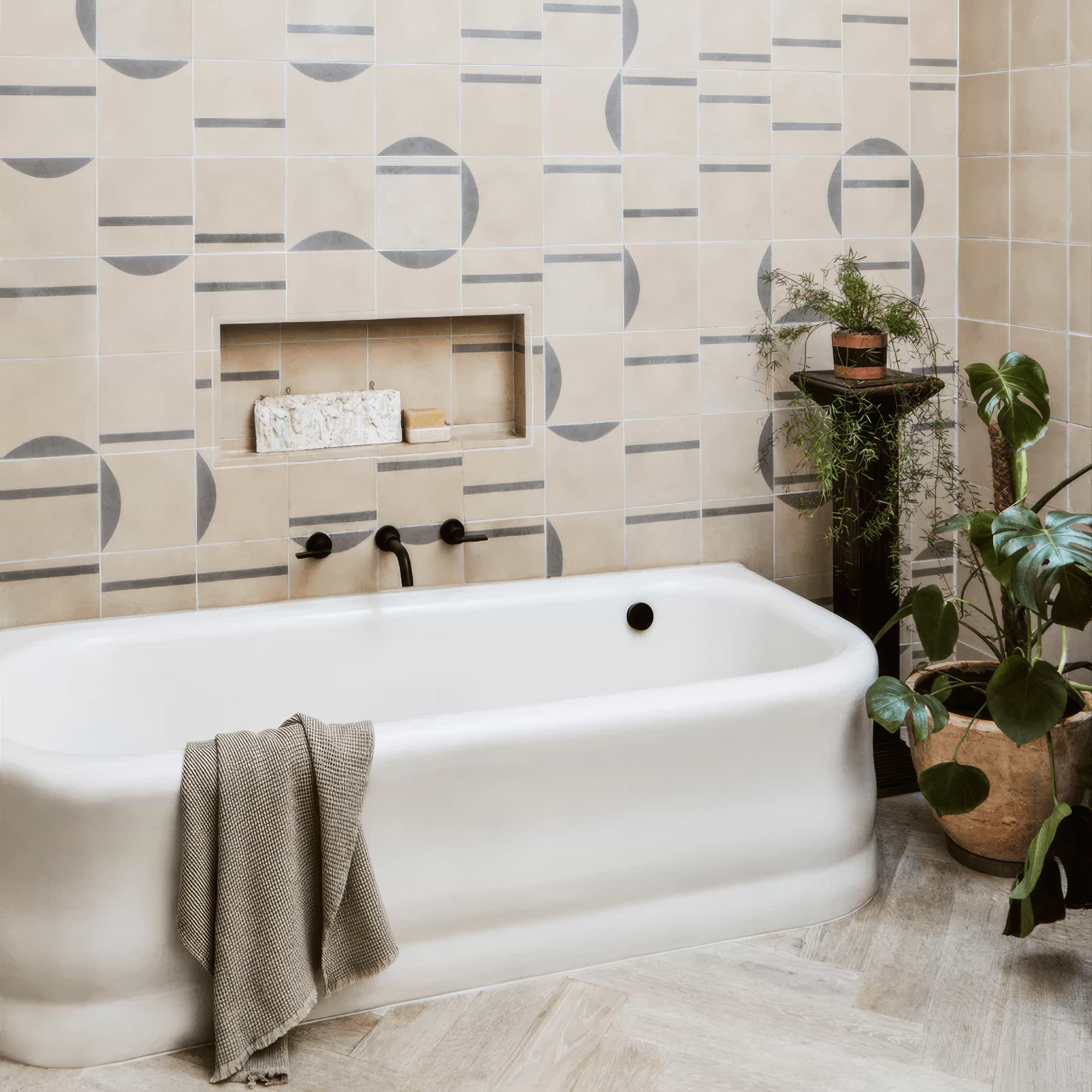 Inverse Pearl Wave - Cement Tiles for In & Outdoor Use – Hyperion Tiles