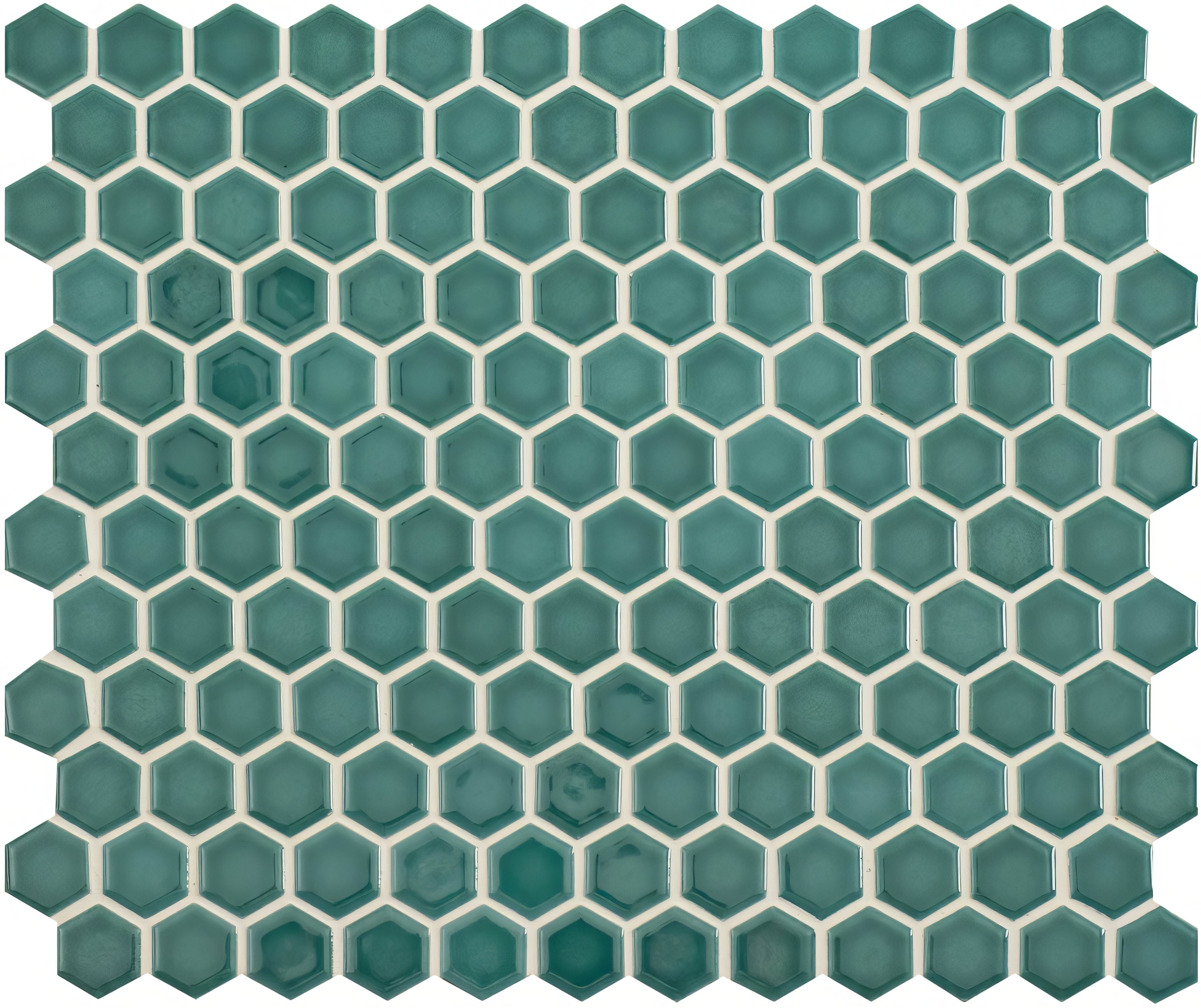 Green Gloss Hexagon Mosaic Tiles - 260x304x5mm – Hyperion Tiles