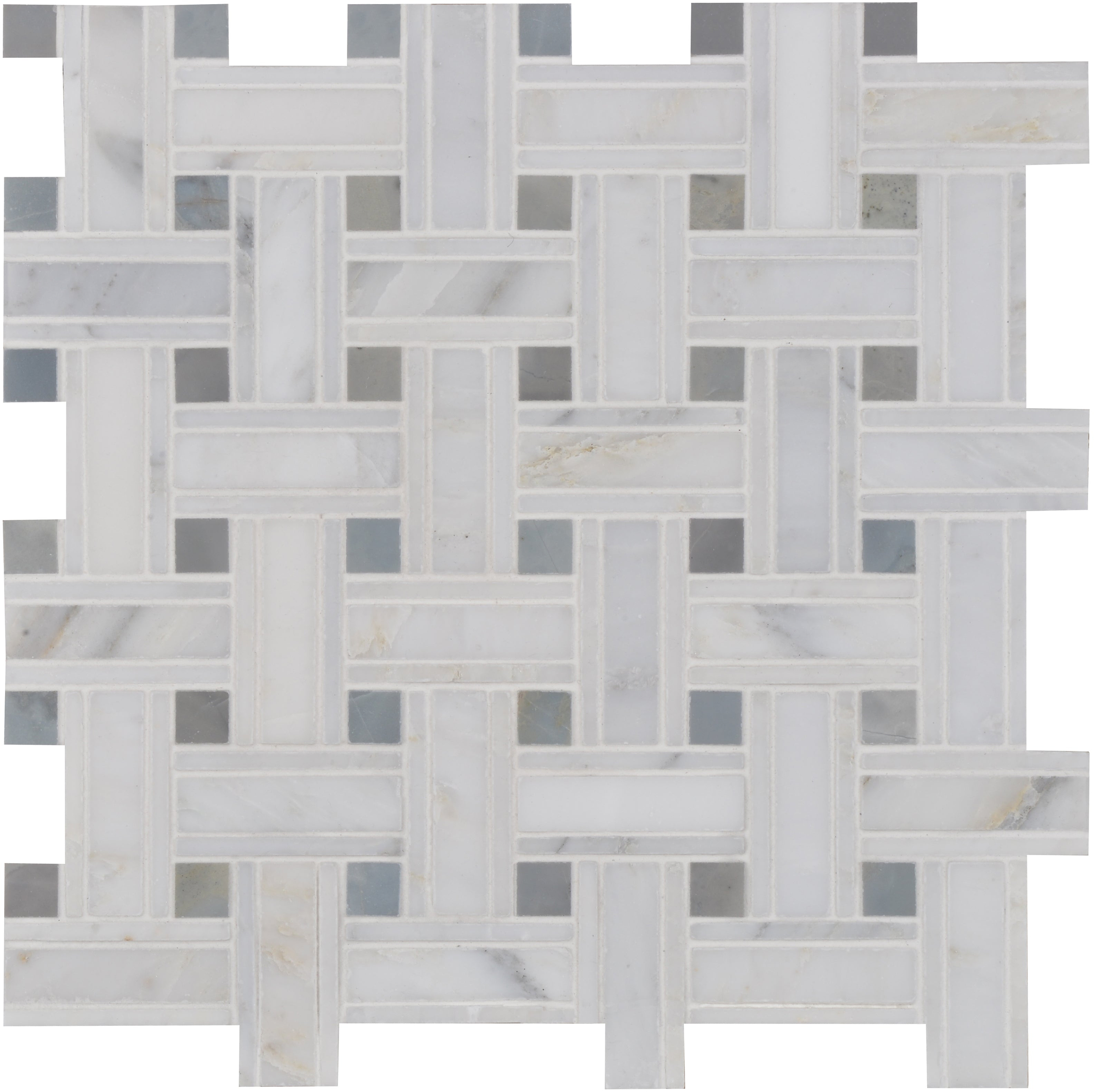 Stratus Basket Weave Stone Mosaic - Natural Stone Finish – Hyperion Tiles