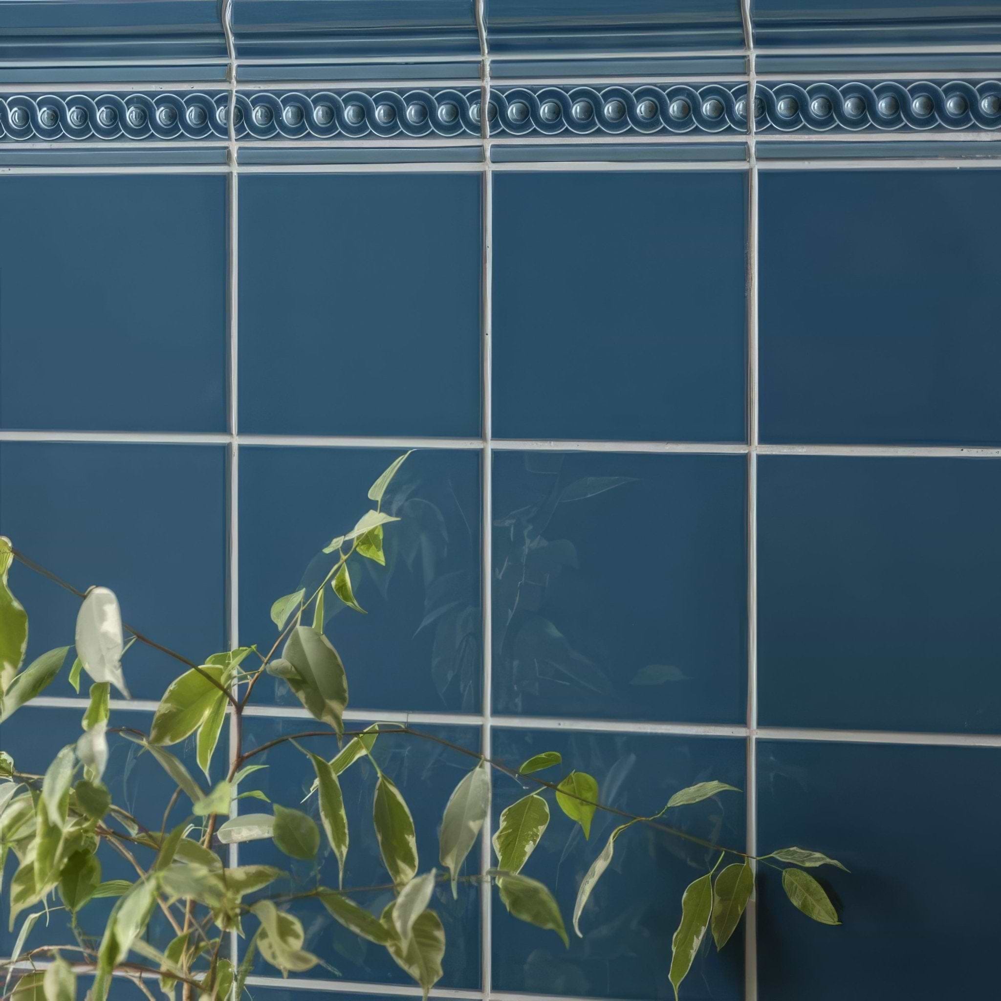 Baroque Blue Field Tile | Bathroom Wall Tiles – Hyperion Tiles
