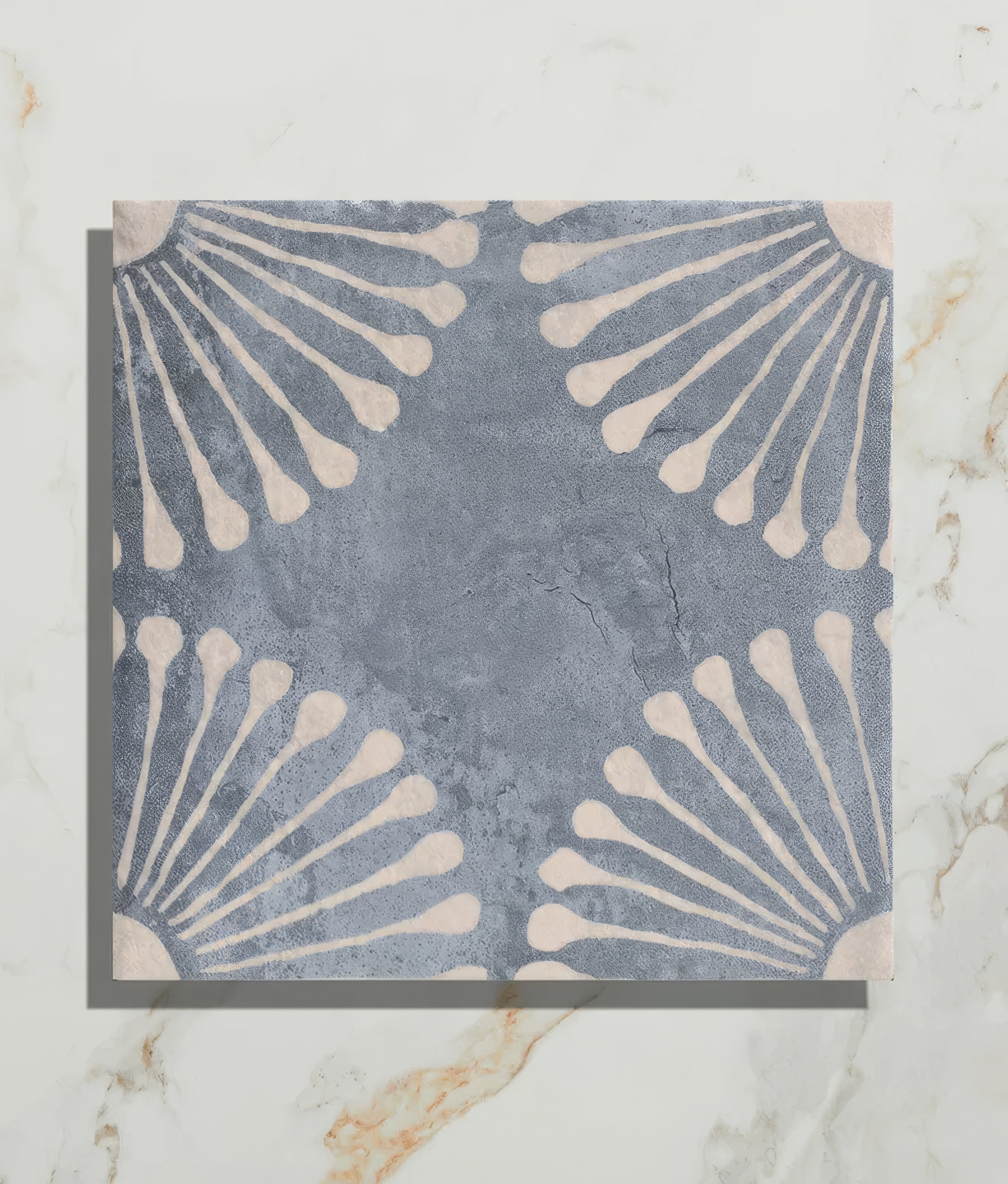 Cuba Vedado Indigo Geometric Porcelain Tiles – Hyperion Tiles