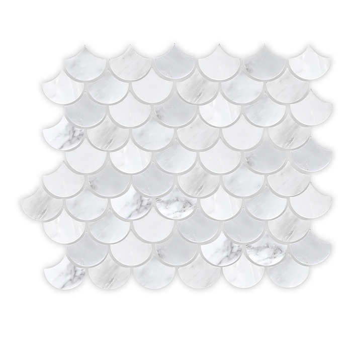 East Hampton Scallop Marble Mosaic From Hyperion Tiles